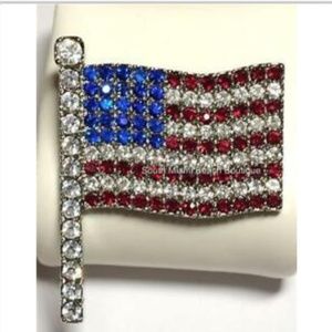 Boutique Collection | Jewelry | Silver Crystal Usa Flag Pin Brooch ...